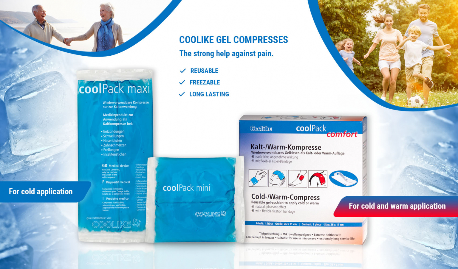 Gel compresses I cold/warm compresses I cooling compresses